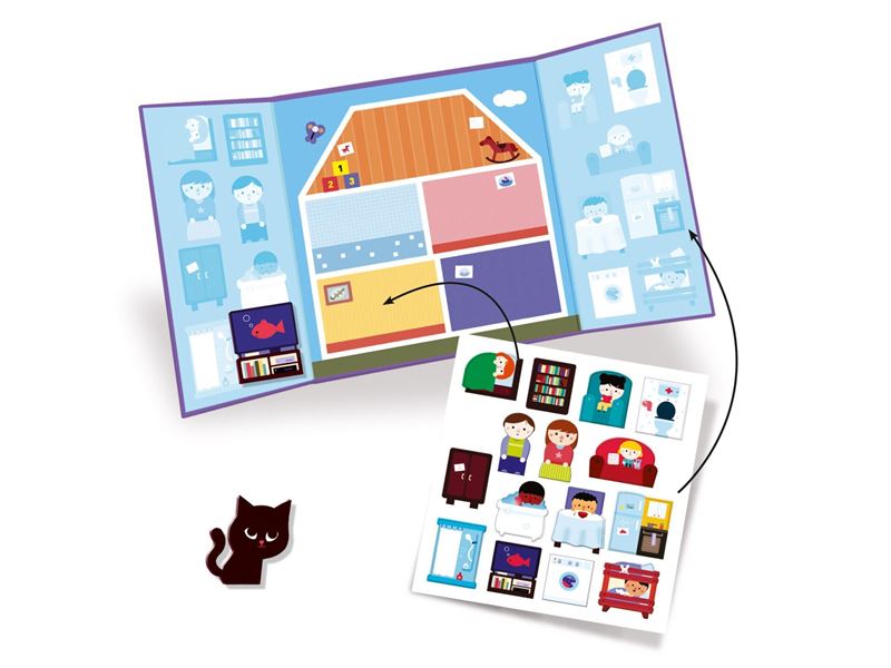 la casa stickers riposizionabili, adesivi per bambini | Giochi ecologici